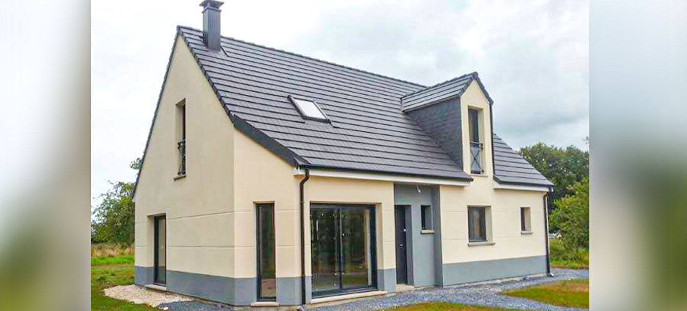 Maison contemporaine avec pan coupé - Les Maisons Extraco